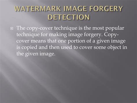 Ppt Method Of Copy Cover Image Forgery Detection Powerpoint Presentation Id5579561