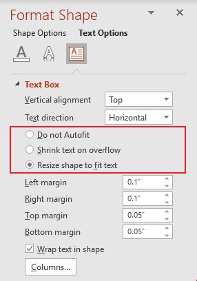 AutoFit Feature Microsoft PowerPoint