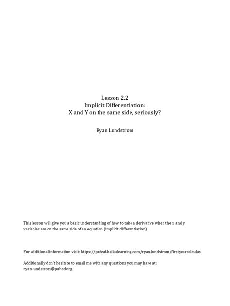 Lesson 2b Pdf Derivative Equations
