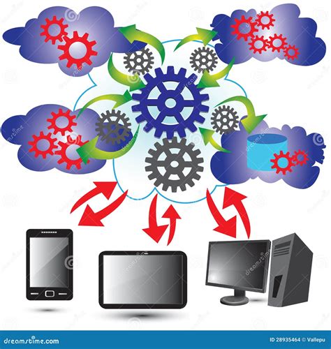 Cloud Computing Network Stock Vector Illustration Of Futuristic 28935464
