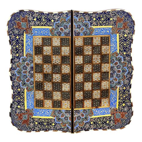 Persian Khatamkari Wood Chess Board Model Foad Shopipersia