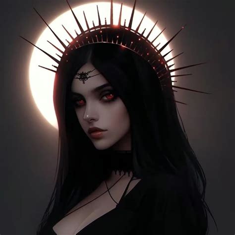 Dark Queen Character Design Gothic Raven Pfp Nyx Goddess Pfp Dark