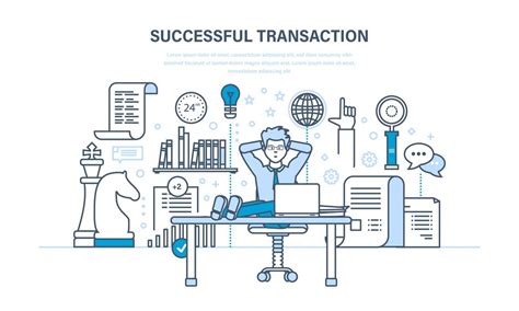 premium vector successful transaction concluded contracts