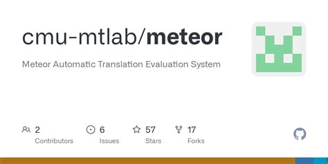 Github Cmu Mtlabmeteor Meteor Automatic Translation Evaluation System