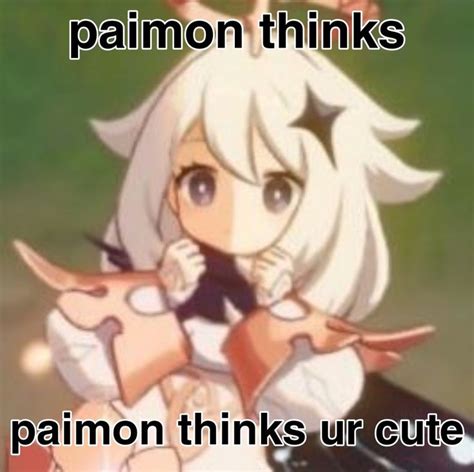 Paimon Thinks Ur Cute Arte Delle Anime Arte