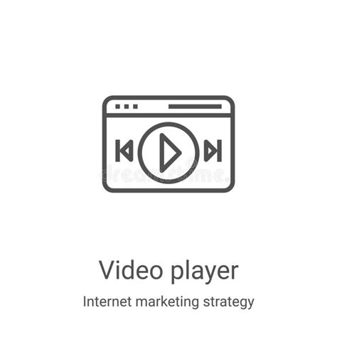 Video Player Icon Vector From Sofware Engineering Video Gaming Collection Thin Line Video