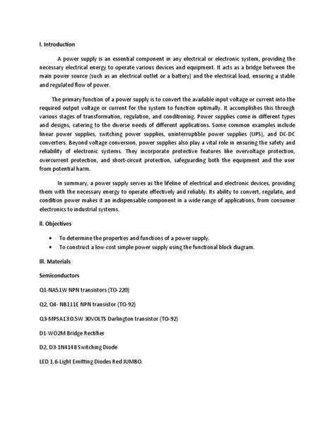 power supply pdf power supply printed circuit board