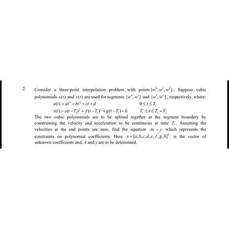 solved consider a three point interpolation problem with