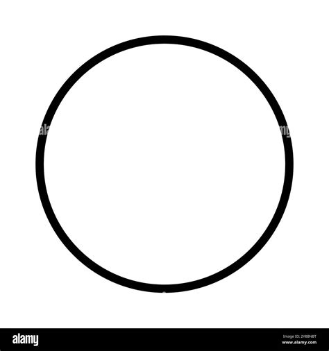 Circle Outline Shape Template Isolated On White Background Vector Illustration Stock Vector