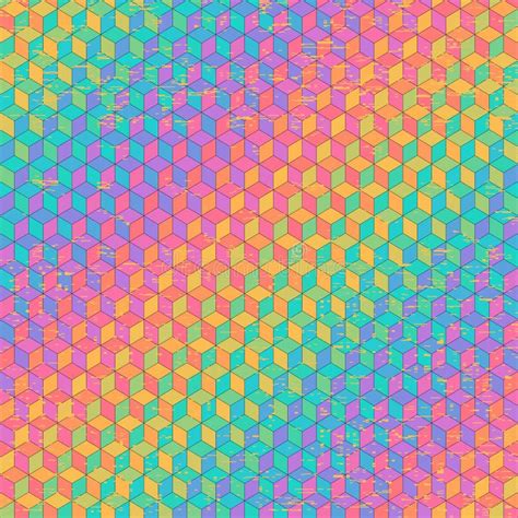 Geometric Seamless Pattern Of A Cubes In Low Poly Style Cubes Style