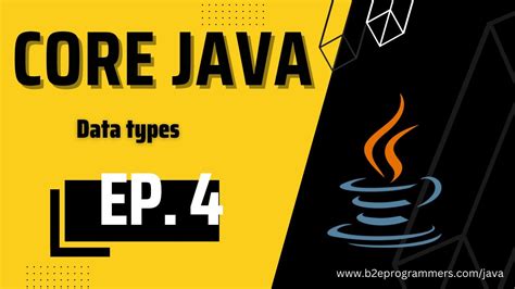 Lecture 4 Data Types In Java Youtube