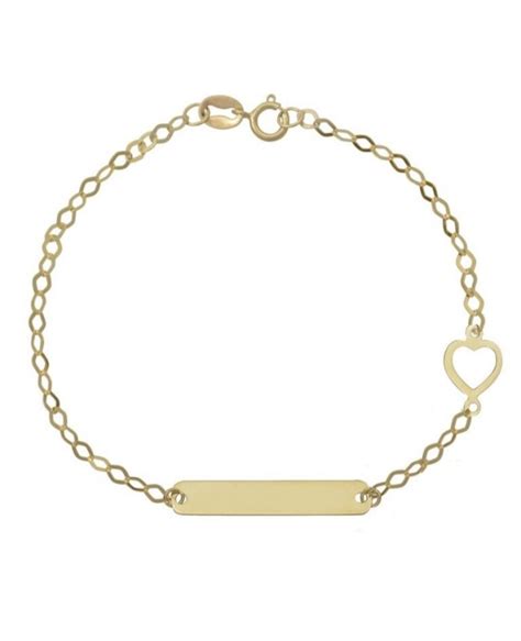 Bijuterii Aur Bratara Din Aur Copii Cu Placuta Si Inimioara Din A