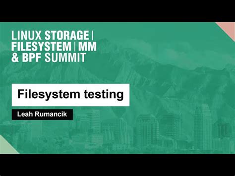Free Video Filesystem Testing From Linux Foundation Class Central