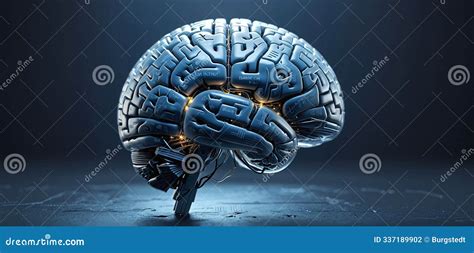 Illustrative Representation Of A Human Brain Modified With Technology And Microelectronics