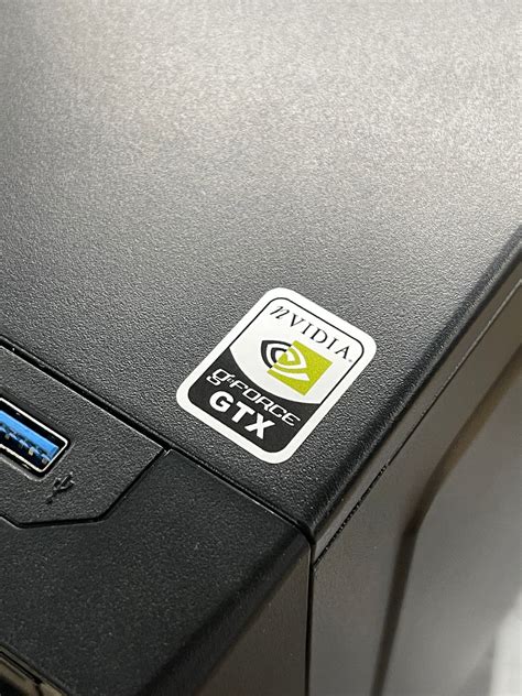 Geforce Gtx Case Badge Sticker White Geekenspiel