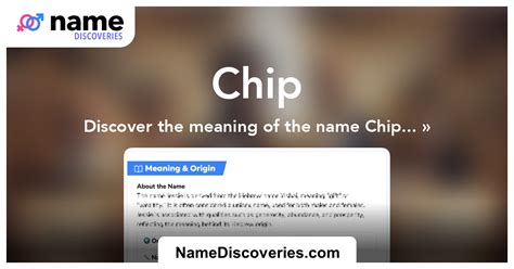 Chip Name Meaning And Origin