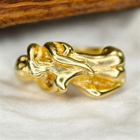 Vintage 14k Yellow Gold Erotic Sex Theme Handcrafted Ring Etsy