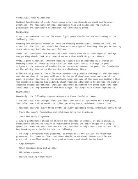 Docx Centrifugal Pump Maintenance Dokumen Tips