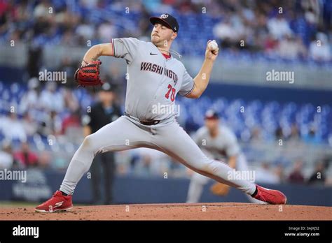 Washington Nationals Starting Pitcher Mitchell Parker Throws During The