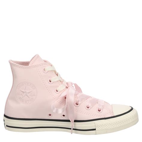 Pale Pink Converse Womens Chuck Taylor All Star High Top Sneaker Rack