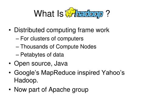 PPT Introduction To Hadoop PowerPoint Presentation Free Download ID 1685497