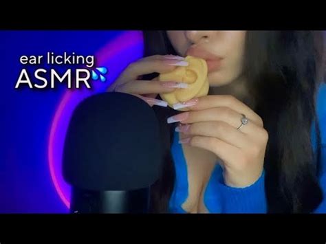 Asmr Ear Licking And Eating💦 Mouth Sounds Nibbling Lipgloss