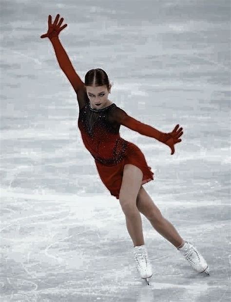 Skater Poses Alexandra Trusova Poster Alexandra Ice Skating Figure Skating Aesthetic