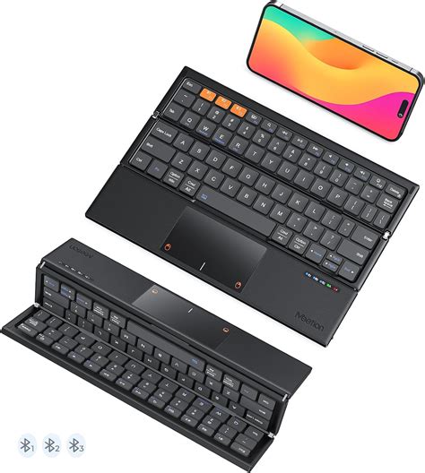 Meetion Foldable Bluetooth Keyboard With Touchpad Tri