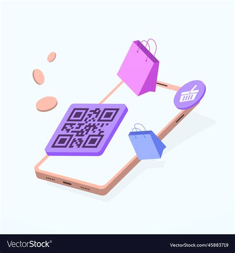 Qr Code Payment Contactless Cashless Royalty Free Vector