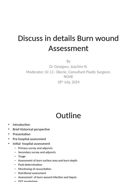 Discuss In Details Burn Wound Assessment Pdf Burn Sepsis
