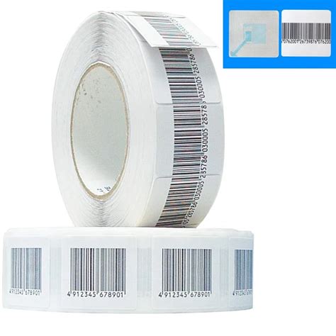 1000pcs Roll Barcode Security System Anti Theft Tag Rf 4 4cm Barcode