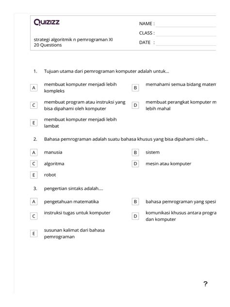 Strategi Algoritmik N Pemrograman Pdf