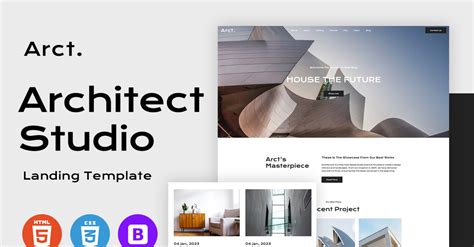 arct architecture bootstrap html5 landing page template