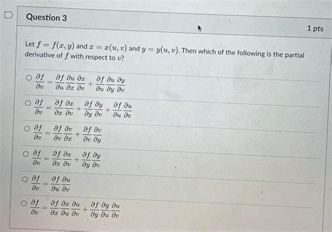 solved let f f x y and x x u v and y y u v then which of