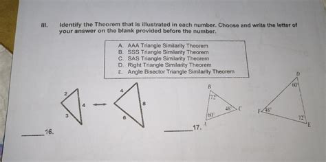 Solved Iii Identify The Theorem That Is Illustrated In Each Number