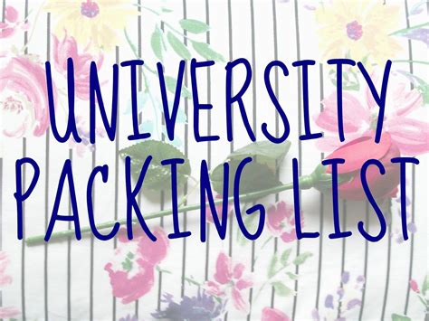 University Packing List Megan Time Blog University Packing List Packing List University