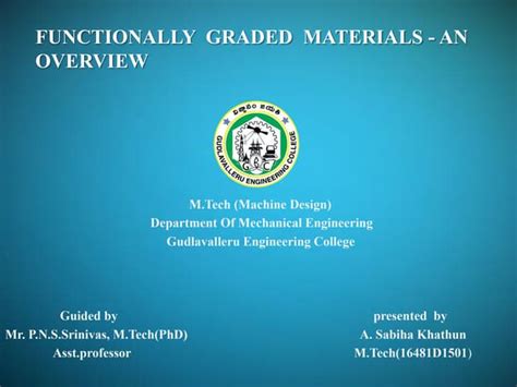 Overview Of Functionally Graded Materials Pdf