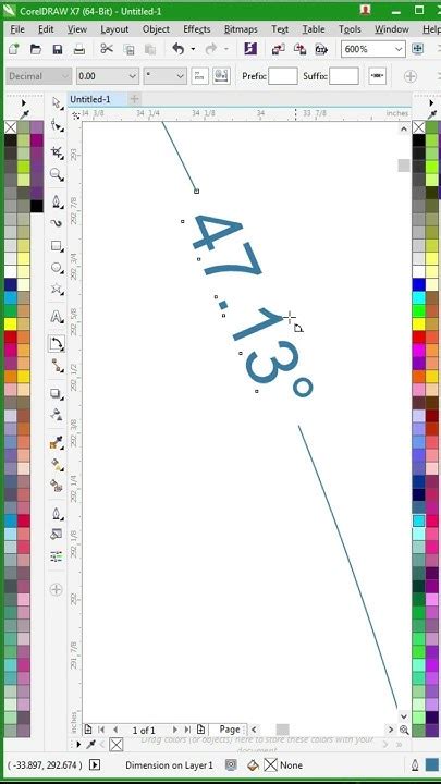 cara menggunakan angular dimension tool di coreldraw x7 tutorial undangan youtube