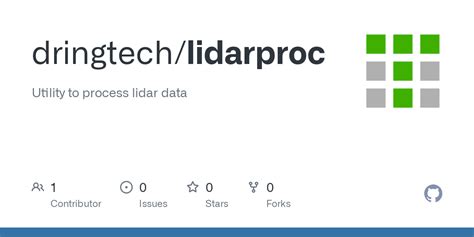 Github Dringtech Lidarproc Utility To Process Lidar Data