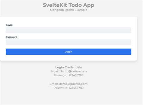 Sveltekit Realm Demo Rsveltejs