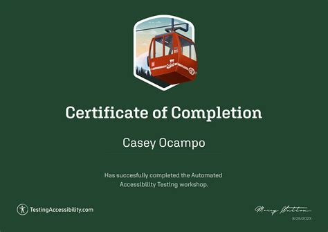 Certifications Completed By Casey Ocampo