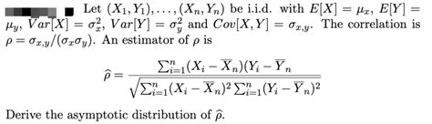 Solved Let X1 Y1 … Xn Yn Be I I D With E[x] μx E[y]