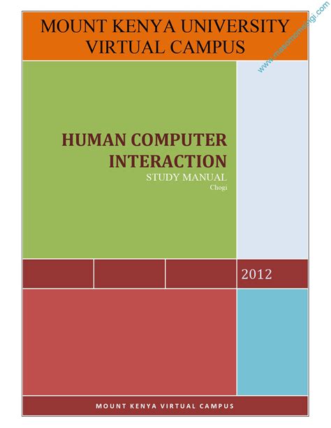Human Computer Interaction Notes Mku Masomo Msingi Publishers