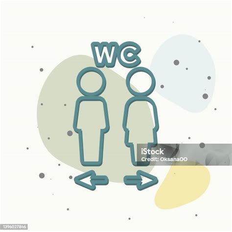 화장실의 벡터 아이콘입니다 여러 가지 색상의 배경에 문 Wc에 접시 0명에 대한 스톡 벡터 아트 및 기타 이미지 0명 가정의 방 검은색 Istock