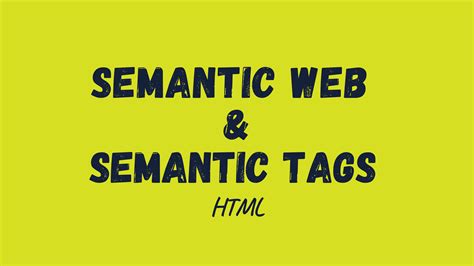 [html]시맨틱 웹 semantic web 과 시맨틱 태그 semantic tags 에 관하여