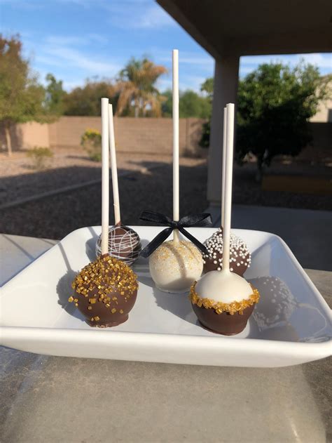 Assorted Cake Pops Gold Cake Pops Wedding Cake Pops Gold Wedding