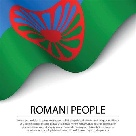 Waving Flag Of Romani People On White Background 22194652 Vector Art At
