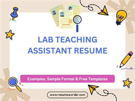 Lab Teaching Assistant Resume Sample Templates Examples Tips