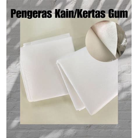2mts Gum Paper Pengeras Kain Kertas Gum Pelapis Leher Baju Ready Stock Sewing Barju Shopee