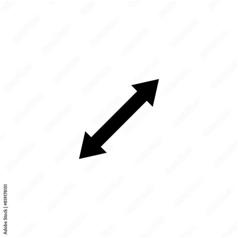 A Simple Black And White Icon Depicting A Diagonal Arrow Pointing Upwards And To The Right